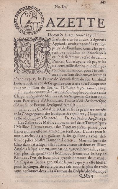 2 La Gazette de Renaudot, théophraste renaudot, gazette, Galilée ...
